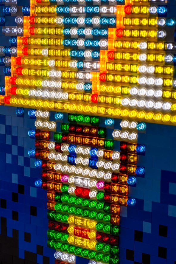 Illuminate the room with this Lego Triforce mosaic