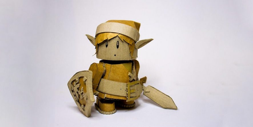 Check out this adorable cardboard figure of Link