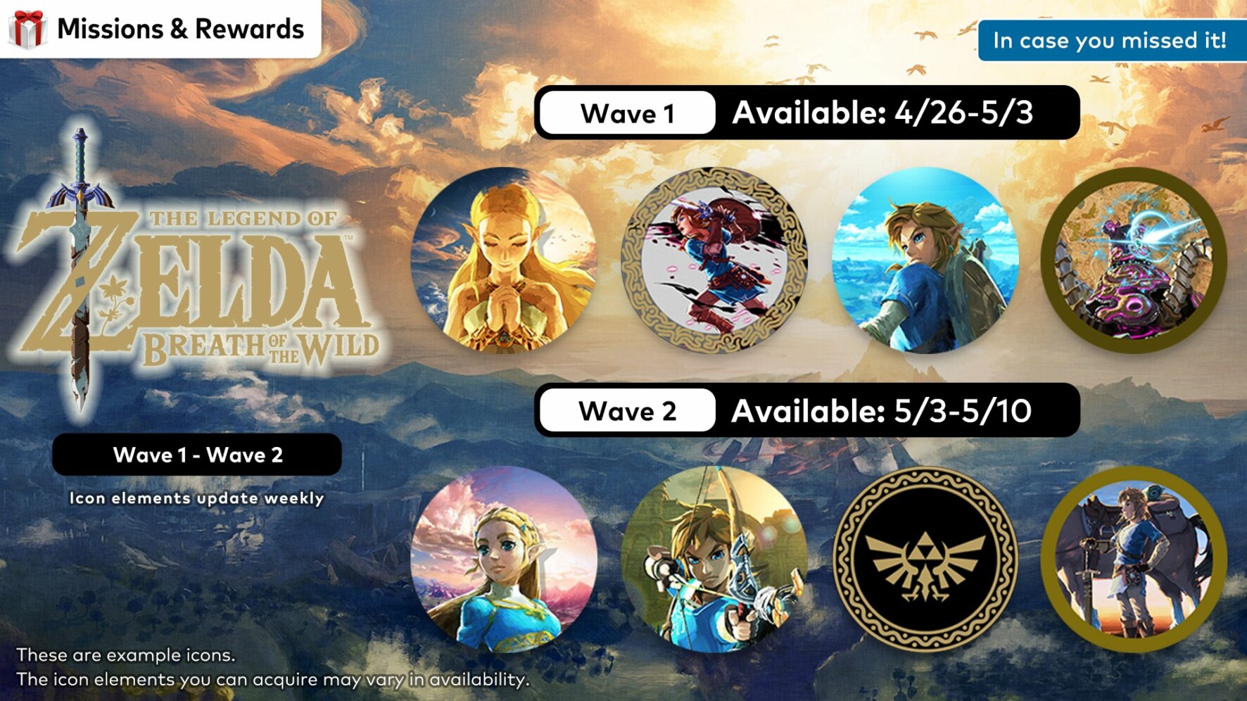 Breath of the Wild icon elements return for Nintendo Switch Online ...