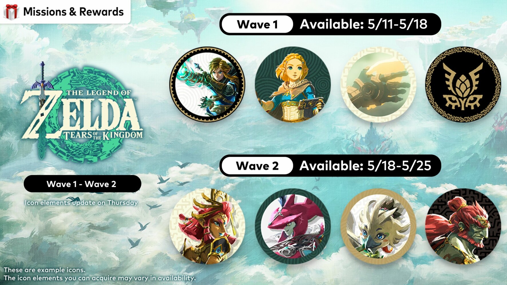 Tears of the Kingdom icons available for Nintendo Switch Online members ...