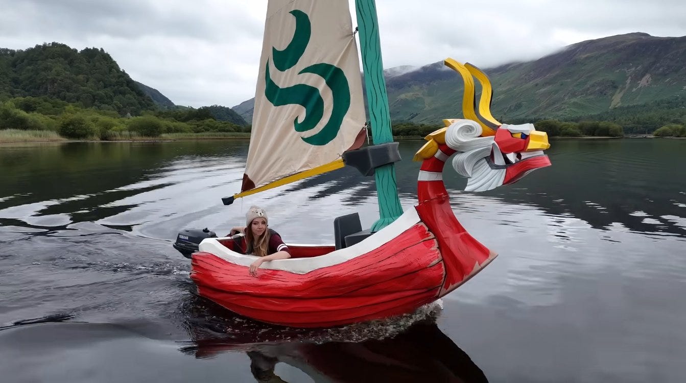 Youtuber makes real life King of the Red Lions sailboat